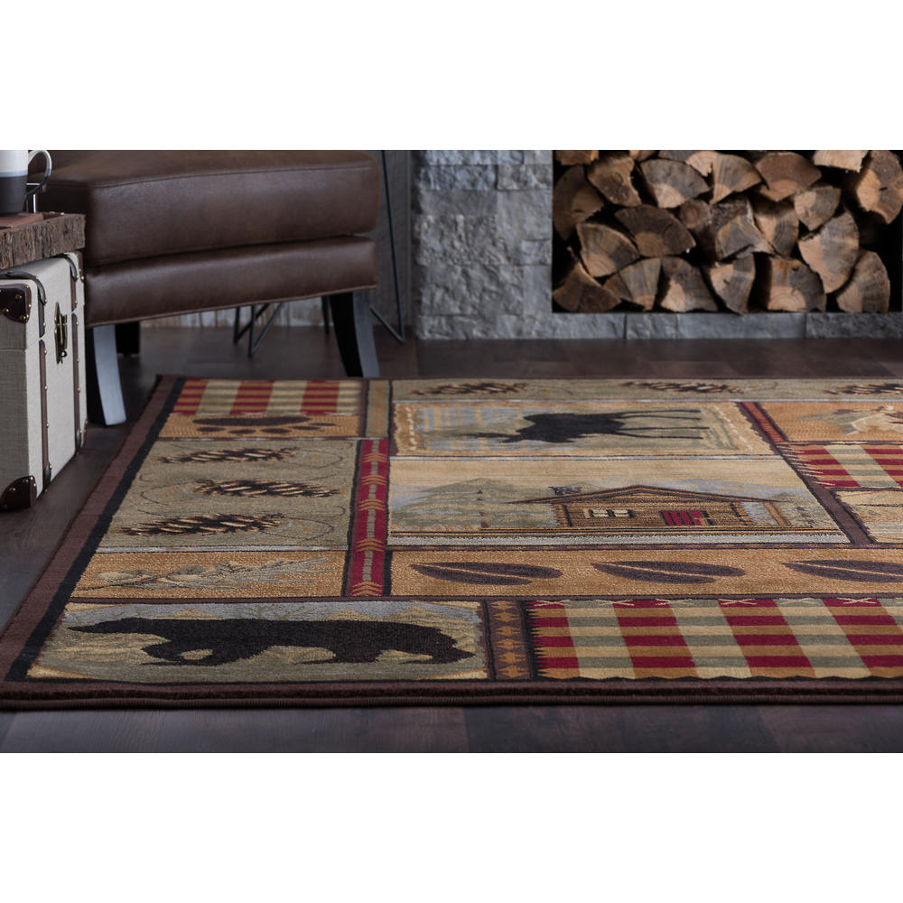 Tayse Rugs Nature Lodge Novelty Area Rug