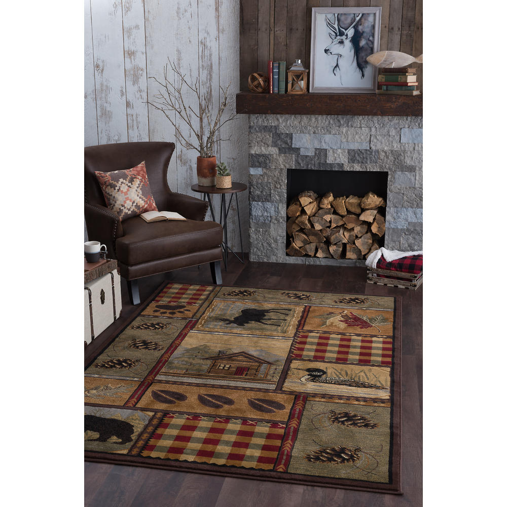 Tayse Rugs Nature Lodge Novelty Area Rug