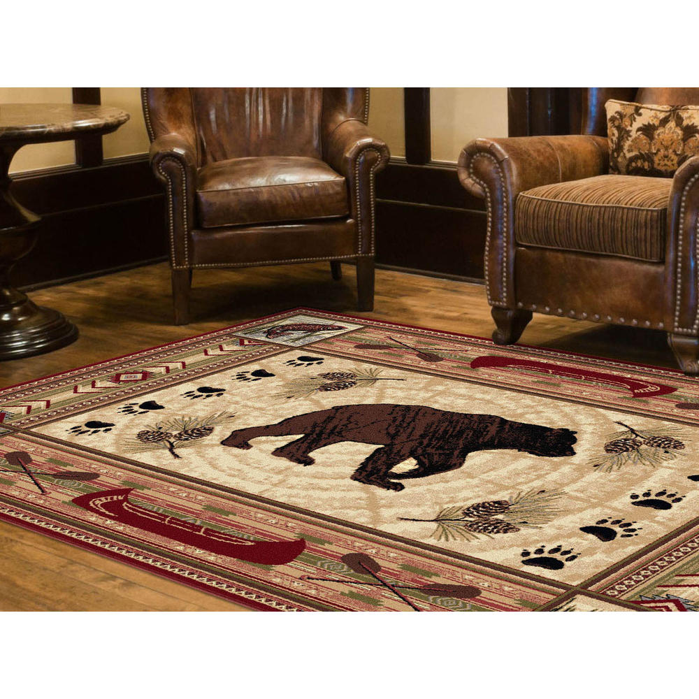 Tayse Rugs Nature Lodge Novelty Area Rug