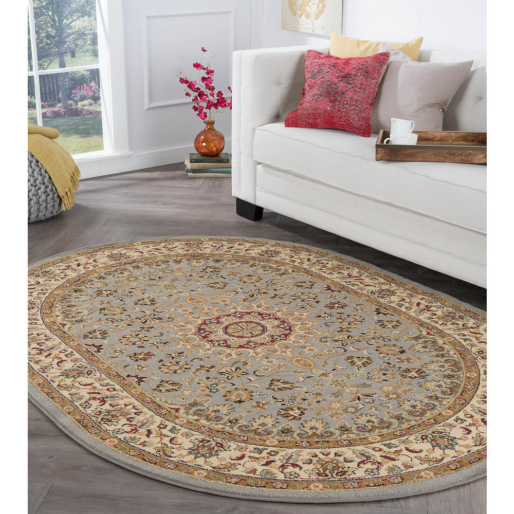 Tayse Rugs Elegance Victoria Oriental Area Rug - 6'7'' x 9'6'' Oval