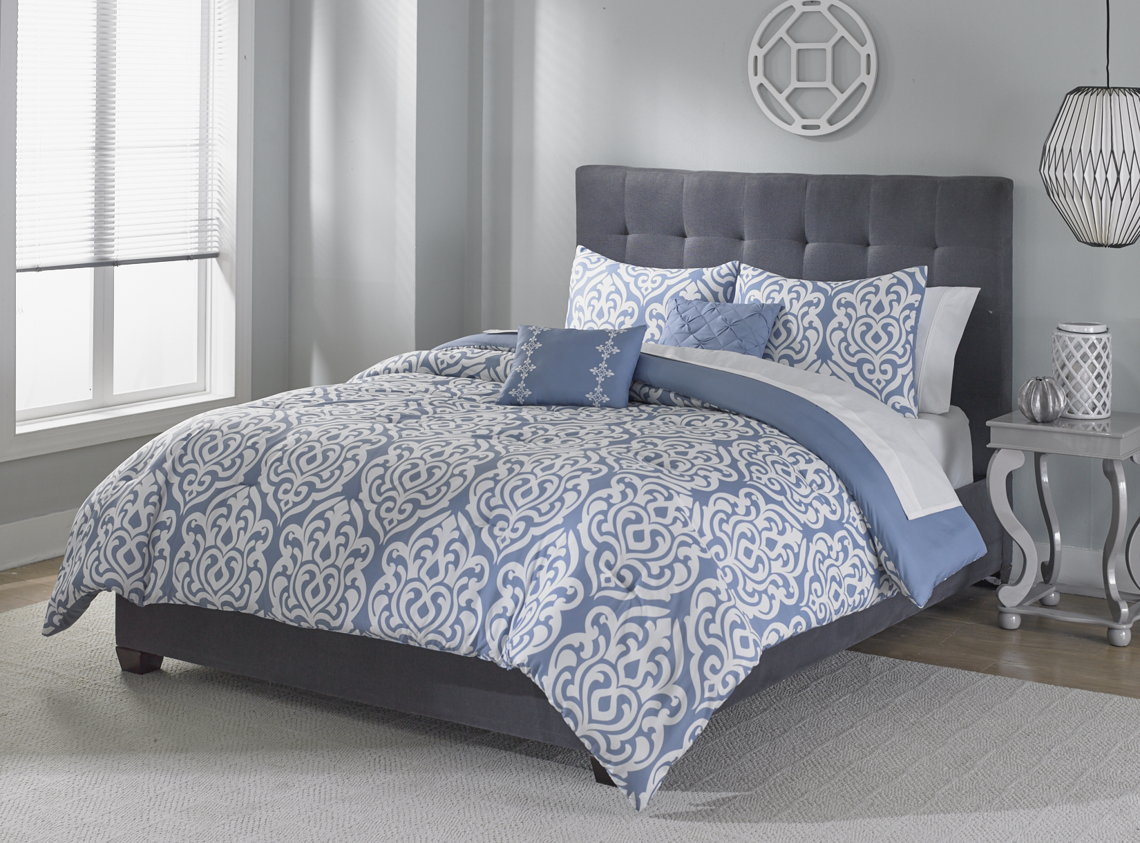 Colormate 5-Pc. Swirls Comforter Set – Slate