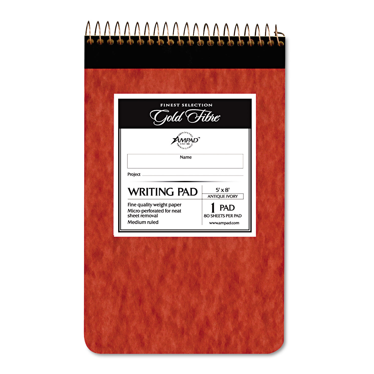 Ampad TOP20007 Gold Fibre Retro Wirebound Writing Pad, College/Medium ...