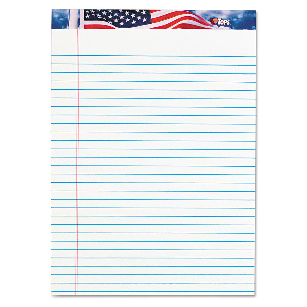 TOPS TOP75140 ™ American Pride Writing Pad, Legal/Wide, 8 1/2 x 11 3/4 ...