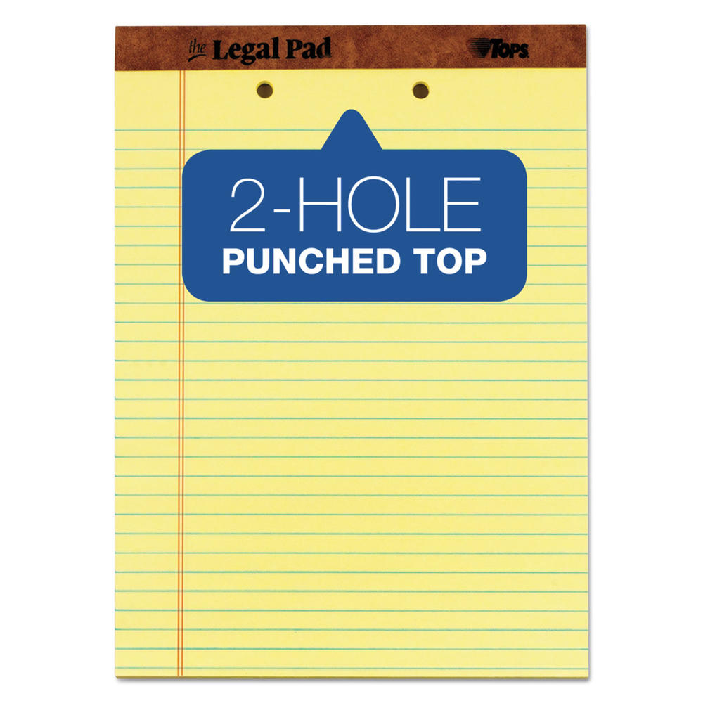 TOPS TOP7531 ™ The Legal Pad Ruled Perf Pad, Legal/Wide, 8 1/2 x 11 3/4 ...