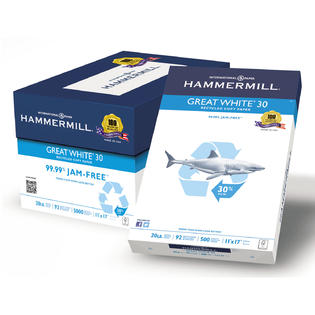Hammermill HAM86750 Great White Recycled Copy Paper, 92 Brightness ...