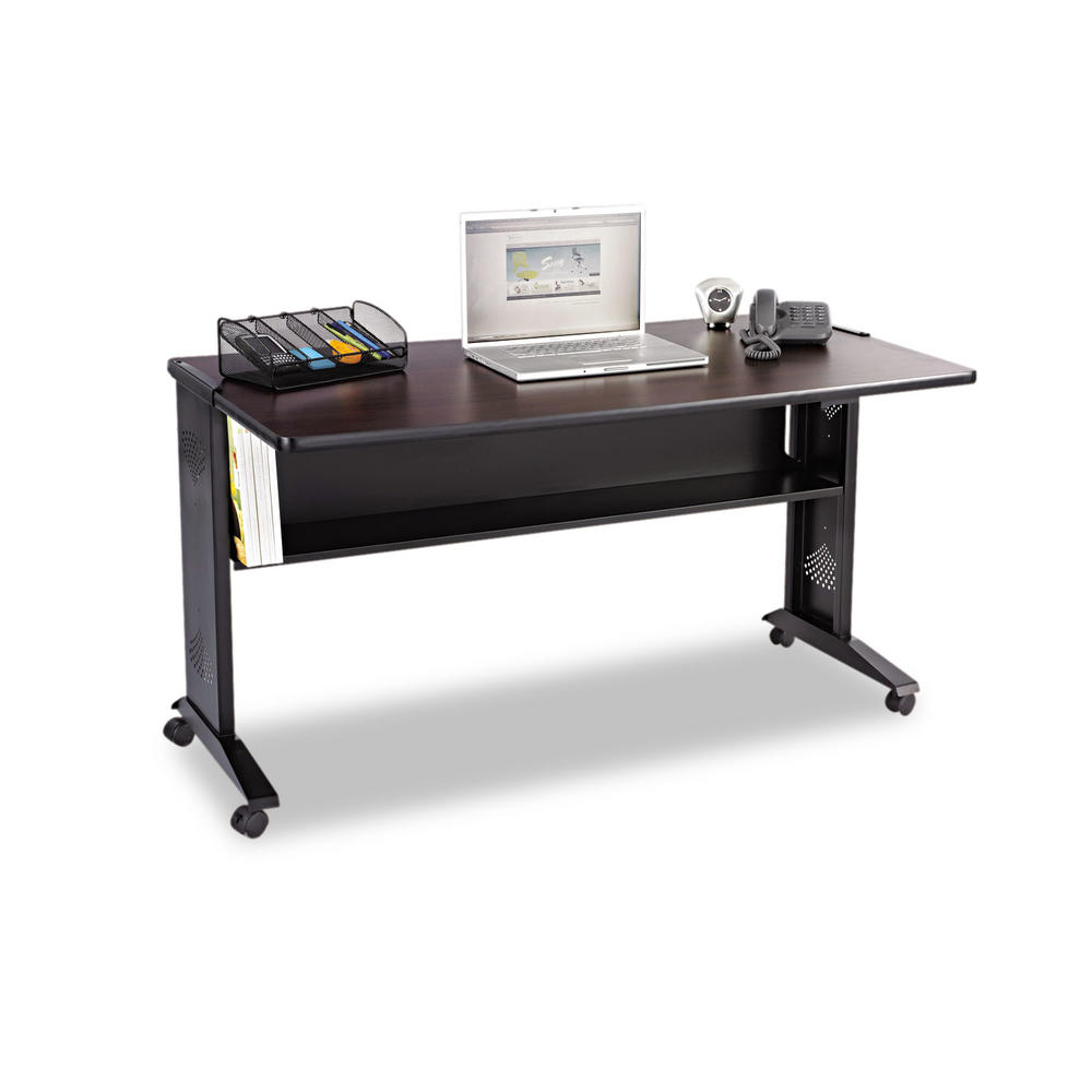 Safco SAF1933 Mobile Computer Desk W/Reversible Top, 53.5 x 28 x 30 ...
