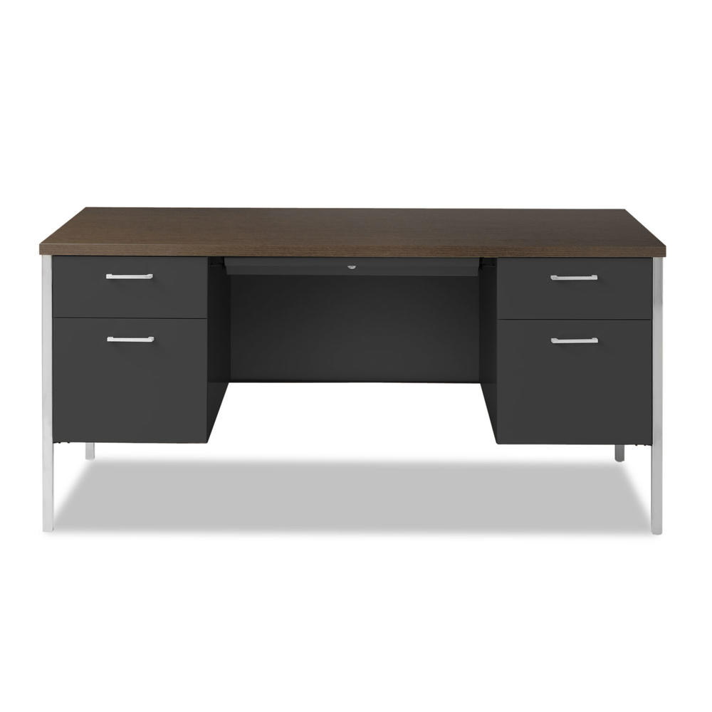 Alera Double Pedestal Steel Desk, Metal Desk, 60w x 30d x 29-1/2h ...