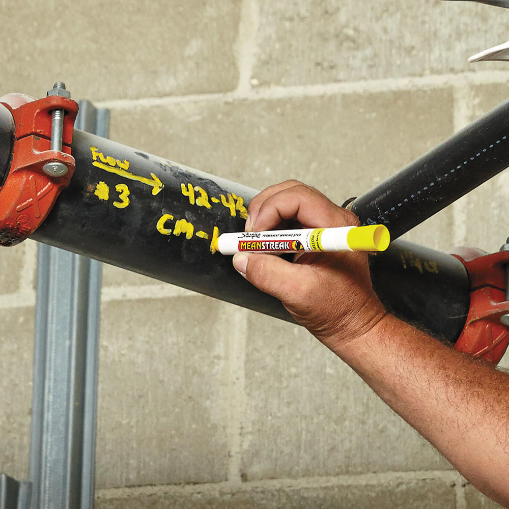 Sharpie SAN85005 Mean Streak Marking Stick, Broad Tip, Yellow