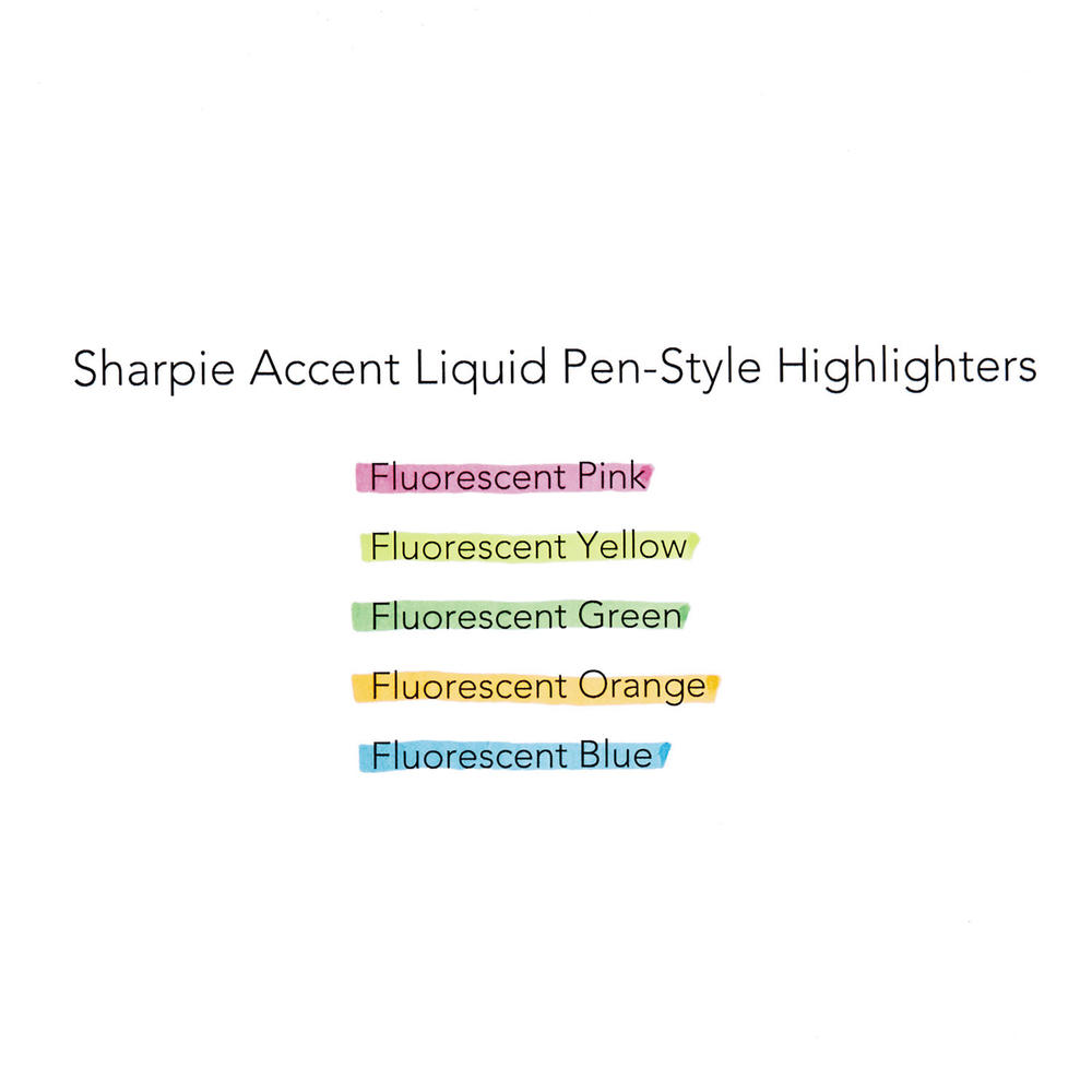 Sharpie SAN1754467 Accent Liquid Pen Style Highlighter, Chisel Tip ...