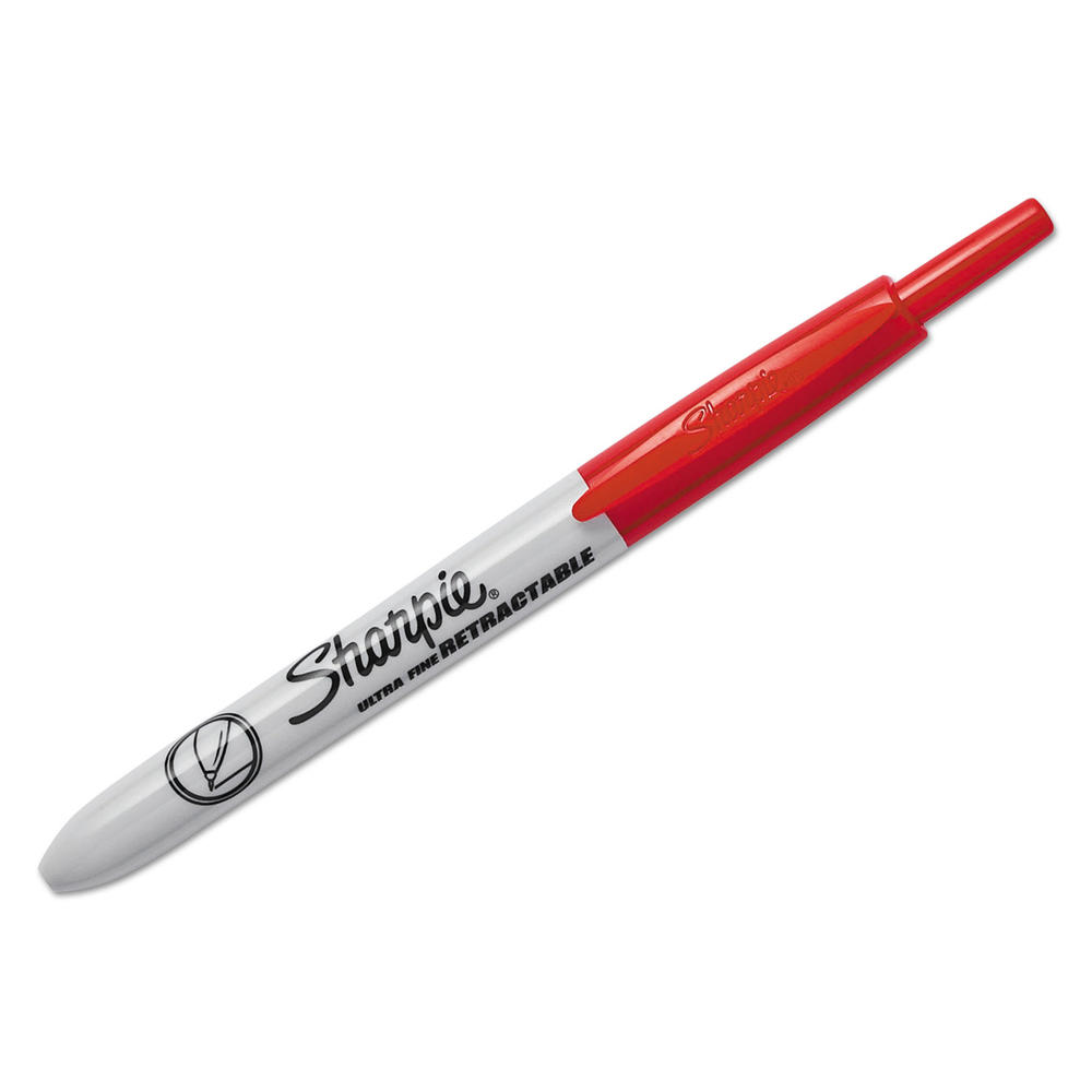 Sharpie SAN1735791 Retractable Permanent Marker, Ultra Fine Tip, Red
