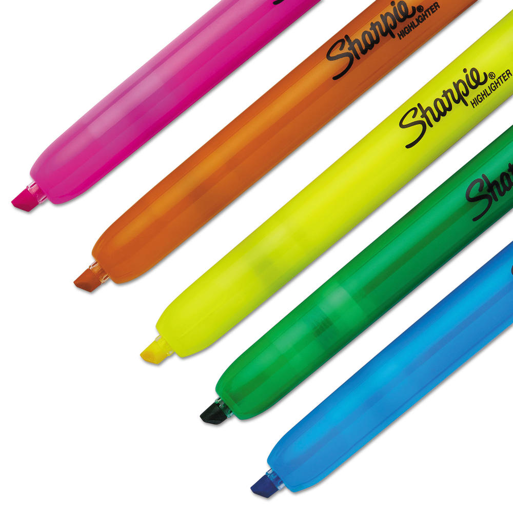 Sharpie SAN28175PP Retractable Highlighters, Chisel Tip, Assorted ...