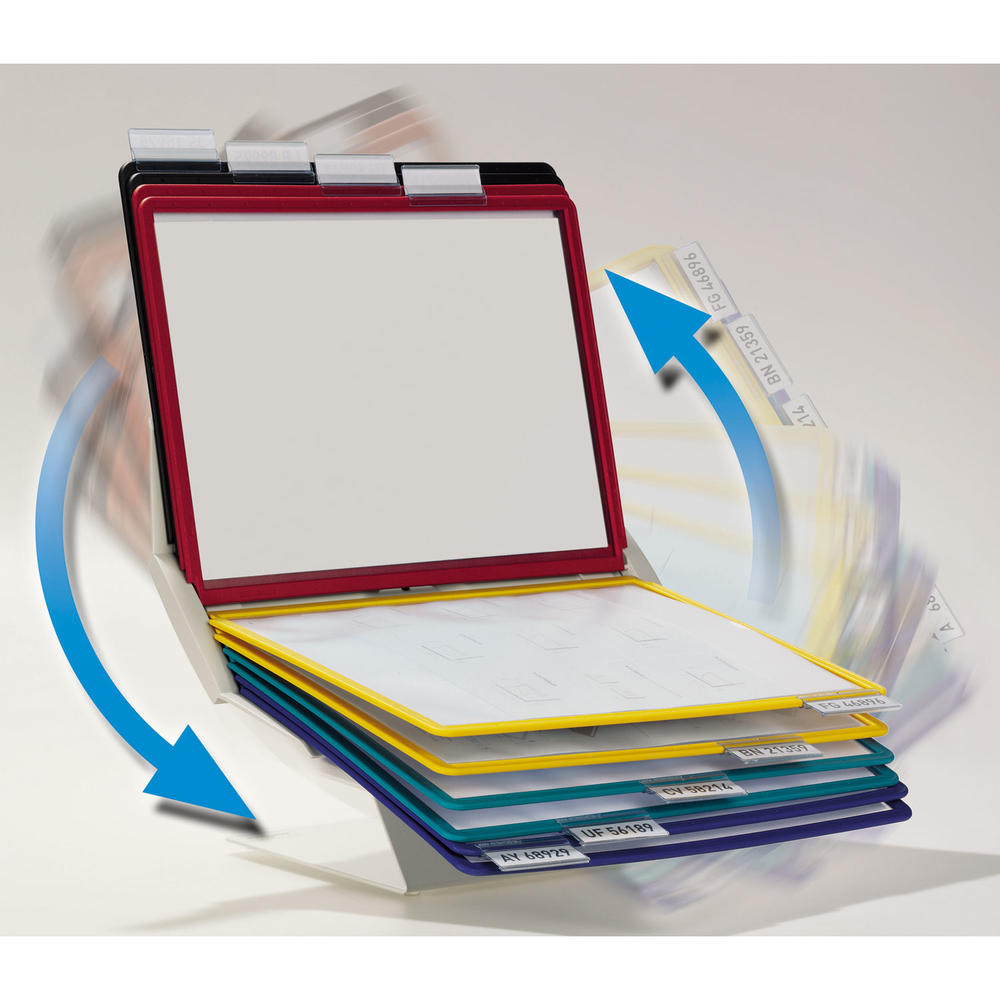 Durable DBL551500 Vario Pro Desktop Reference System, 10 Panels, 9 7/8 ...