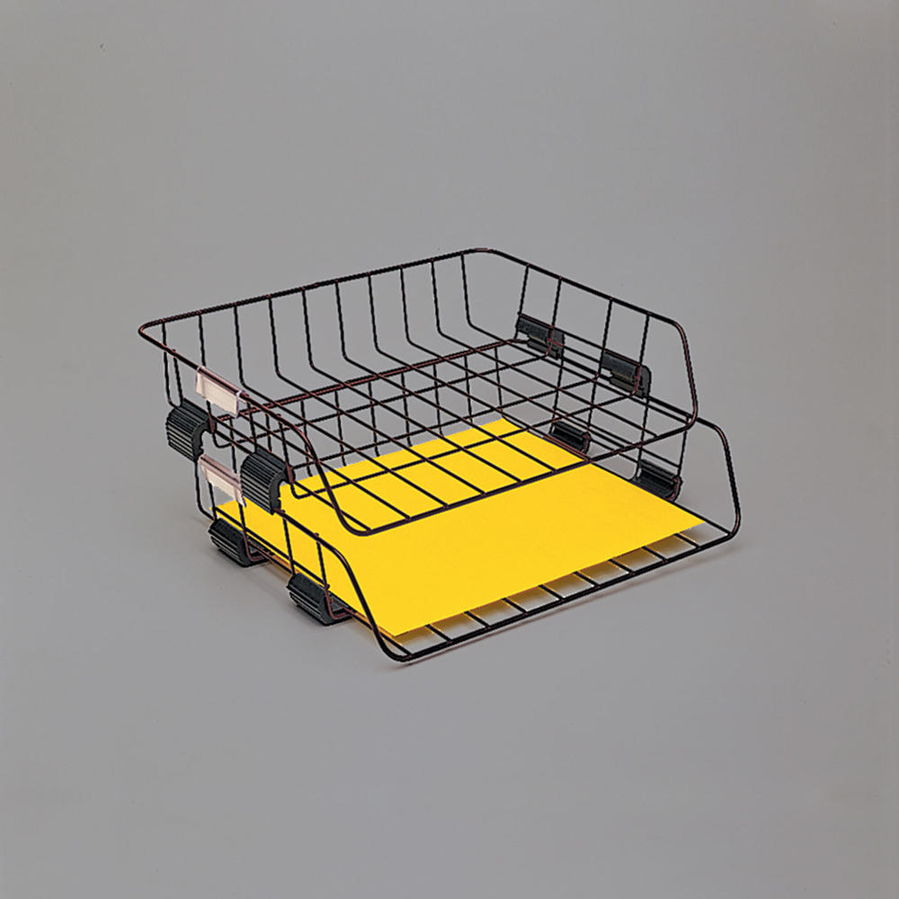 Fellowes FEL62112 Side-Load Wire Stacking Letter Tray, Wire, Black