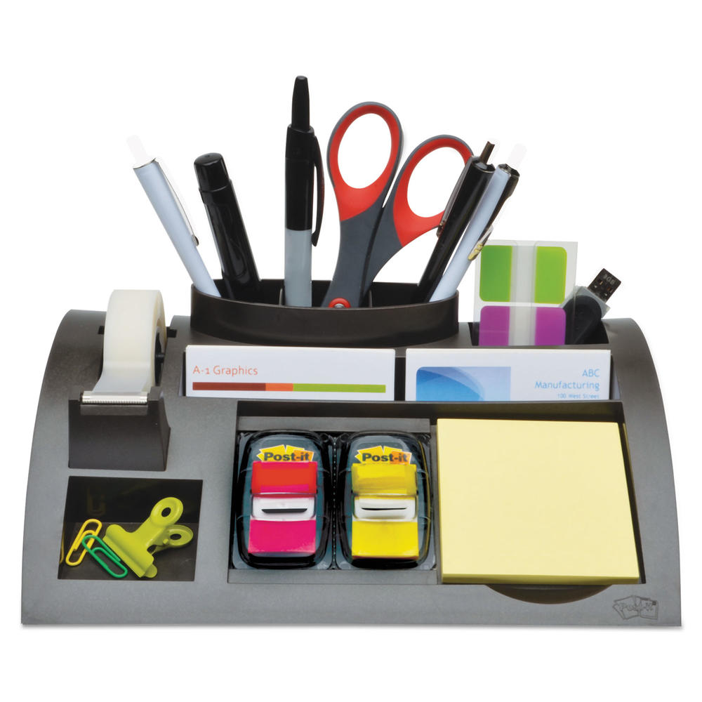 Post-it MMMC50 Notes Dispenser with Weighted Base, Plastic, 10 1/4" x 6 ...