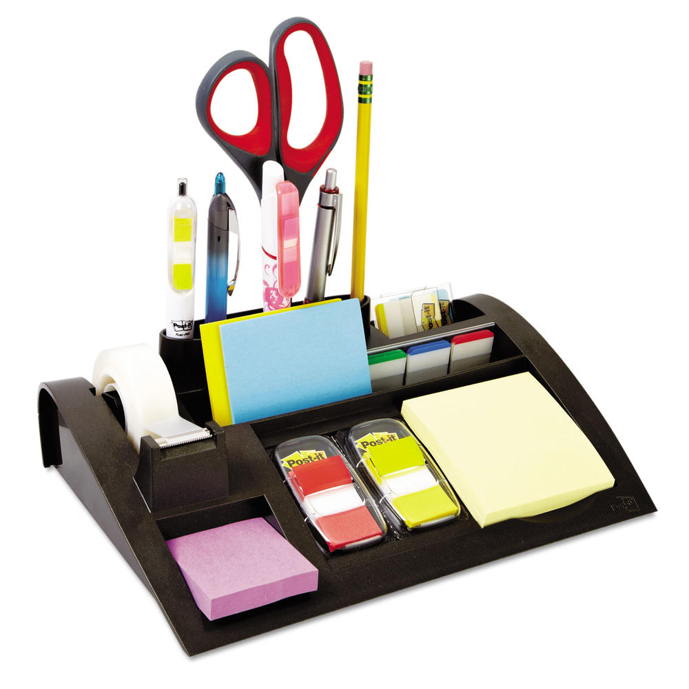 Post-it MMMC50 Notes Dispenser with Weighted Base, Plastic, 10 1/4" x 6 ...