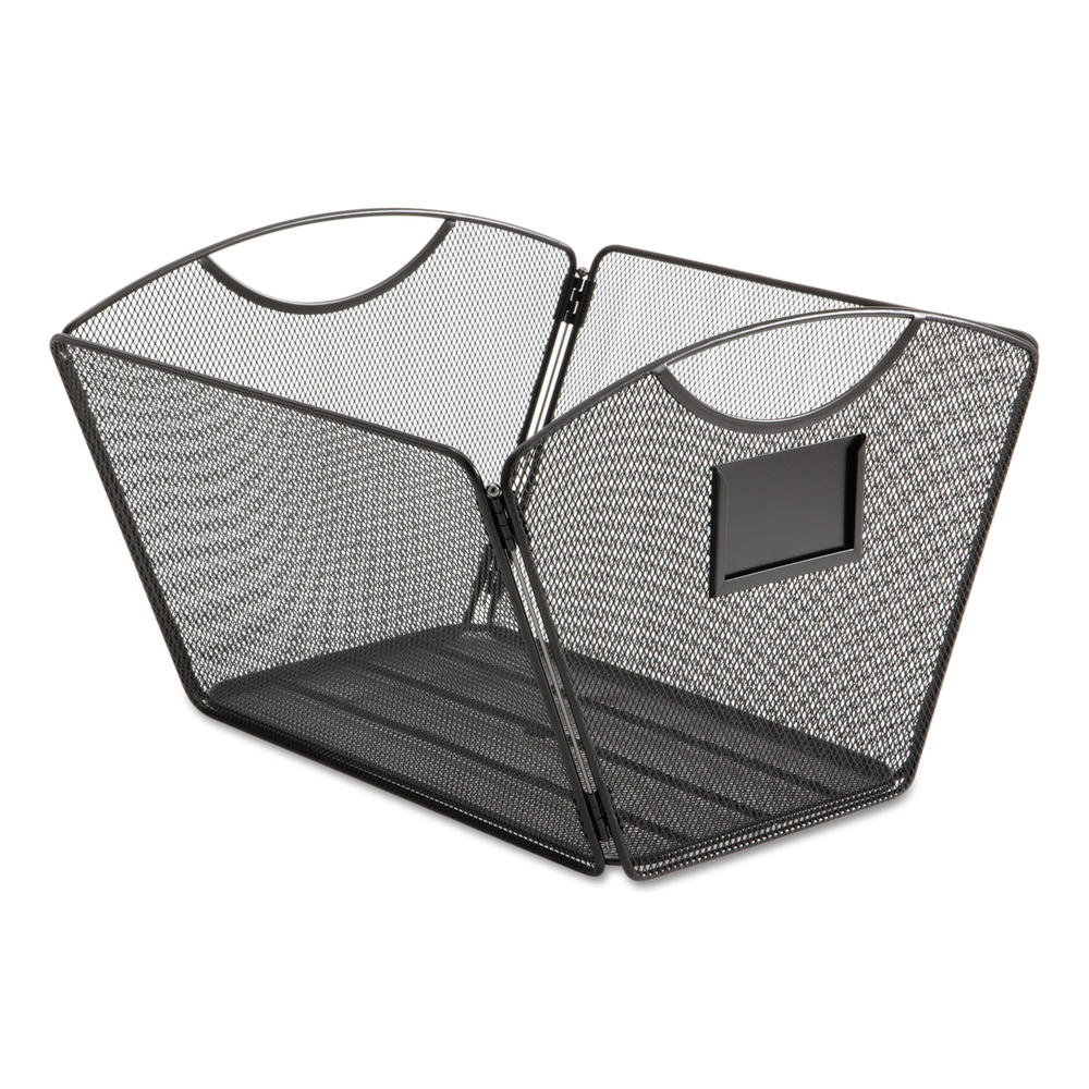 Safco SAF2162BL Onyx Mesh Desktop Tub File Storage Box, Letter, Black