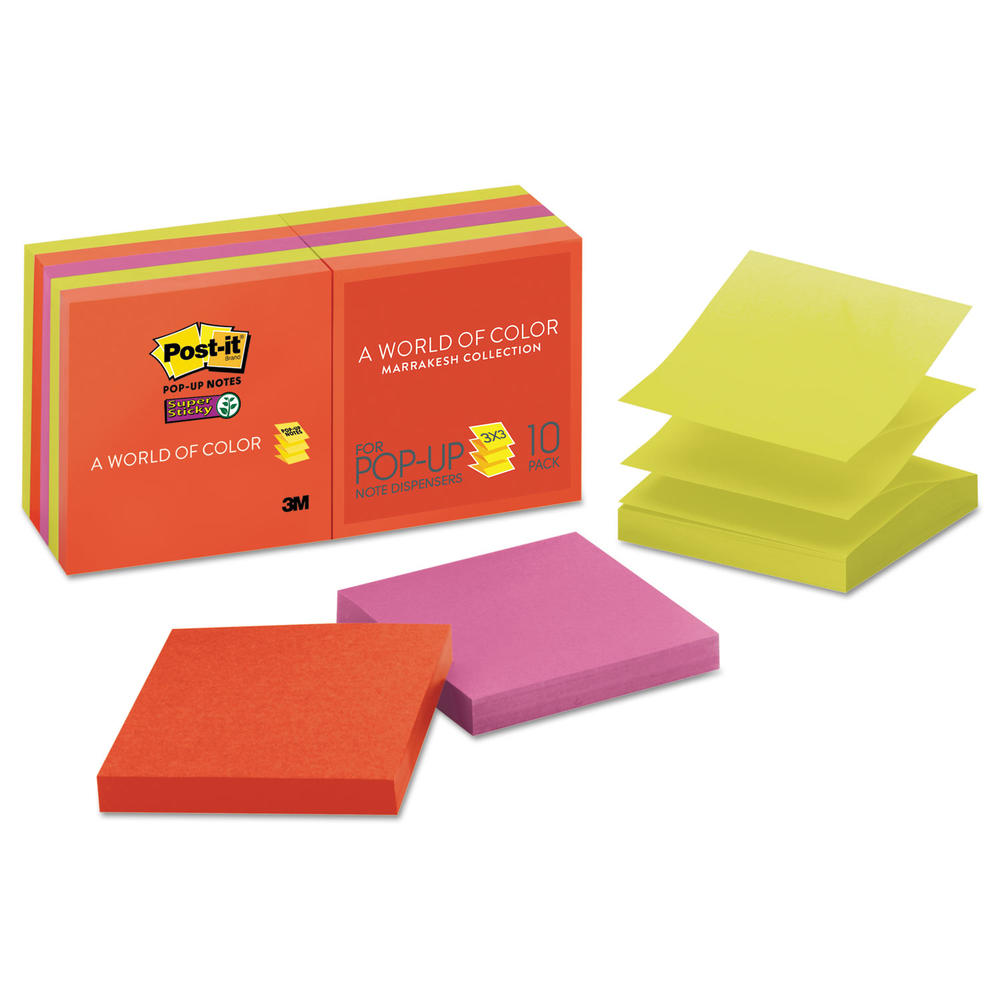 Post-it MMMR33010SSAN Pop-up Notes Super Sticky Pop-up 3 x 3 Note ...