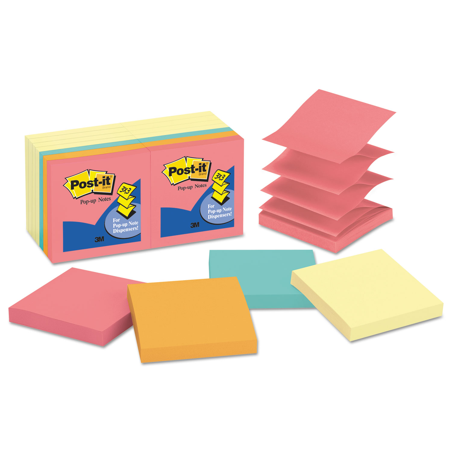Post-it MMMR33014YWM Pop-up Notes Original Pop-up Notes Value Pack, 3 x ...