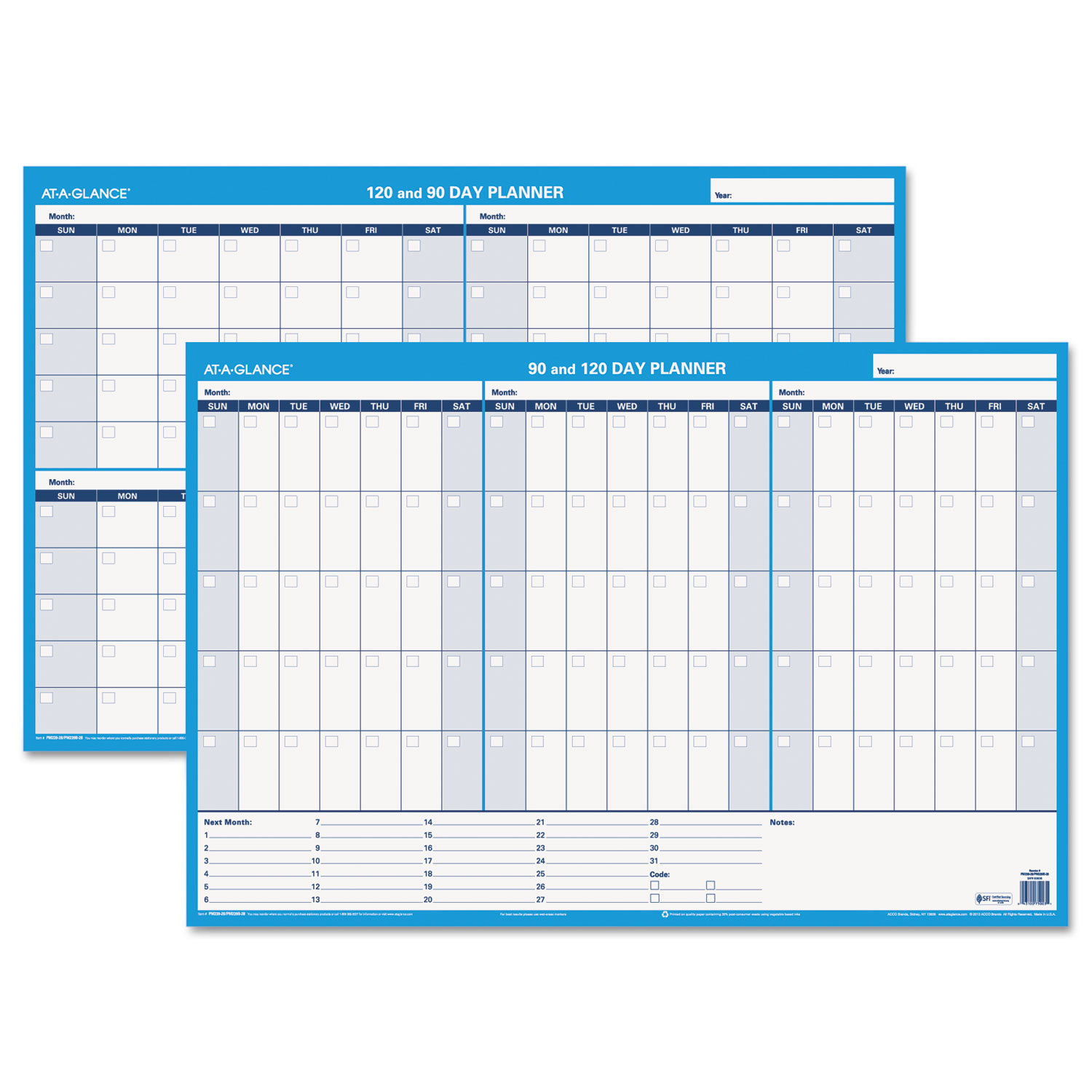 AT-A-GLANCE AAGPM23928 90/120-Day Undated Horizontal Erasable Wall ...