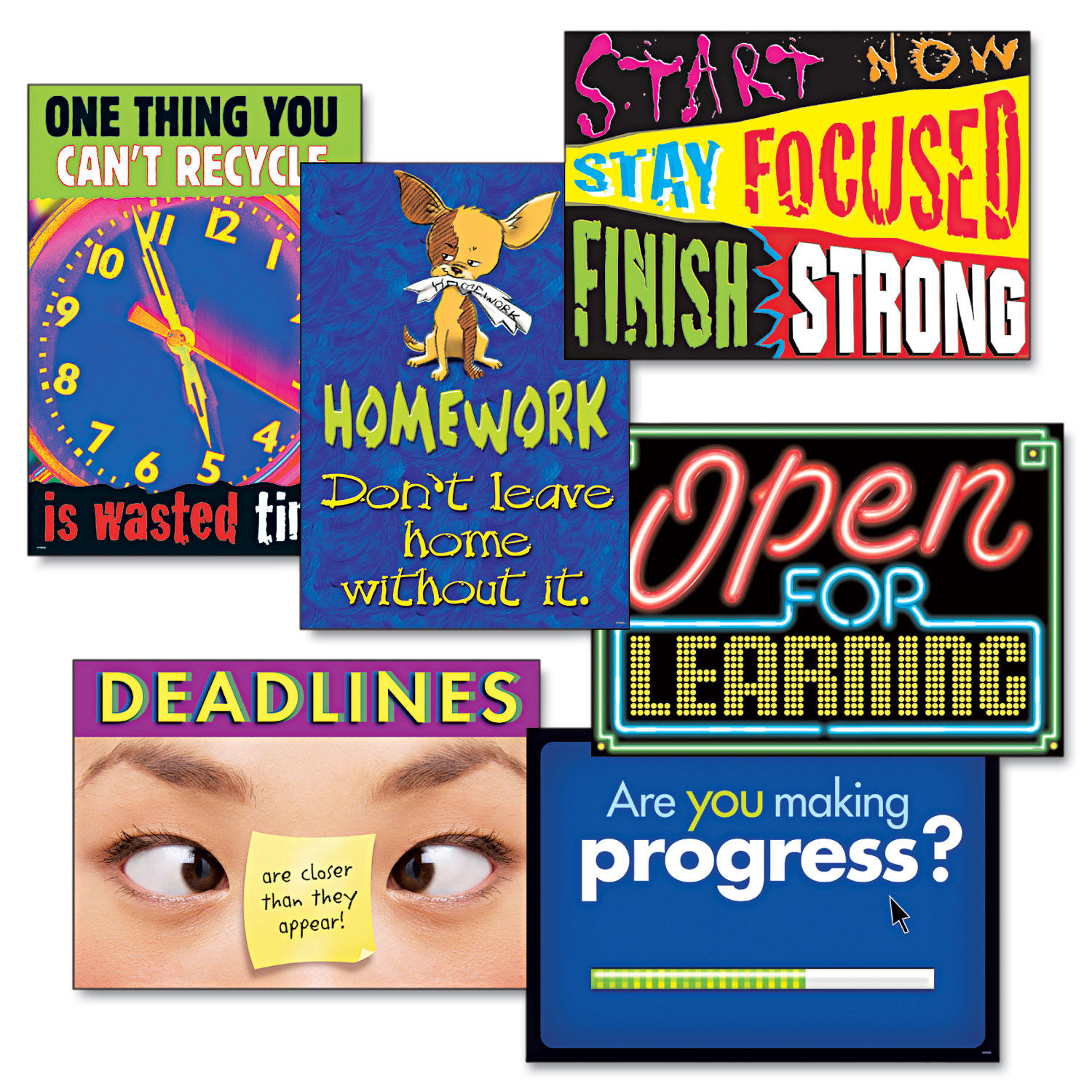 Trend TEPTA67922 "Motivation" ARGUS Poster Combo Pack, 6 Posters/Pack