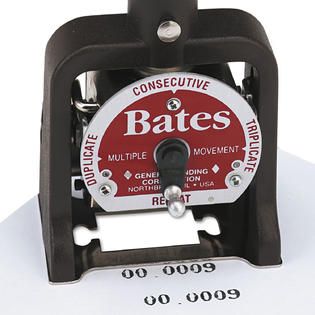 Bates AVT9820315 Multiple Movement Numbering Machine, Six Wheels, Re ...