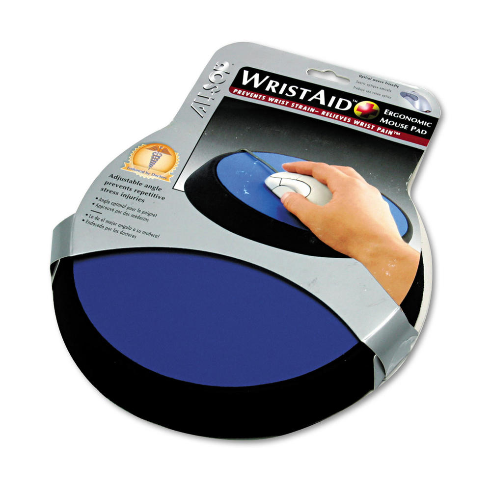 Allsop ASP26226 Wrist Aid Ergonomic Circular Mouse Pad, 9" dia., Cobalt