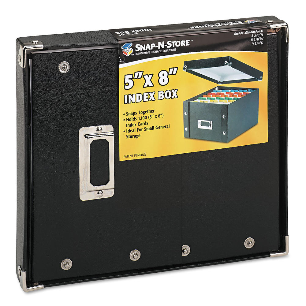 Snap-N-Store IDESNS01647 Collapsible Index Card File Box, Holds 1,100 5 ...