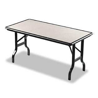 Iceberg ICE65117 IndestrucTables Resin Rectangular Folding Table, 60w x 30d x 29h, Granite/Black