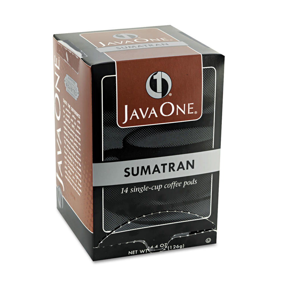 Java One JAV60000 Coffee Pods, Sumatra Mandheling, Single Cup, 14/Box