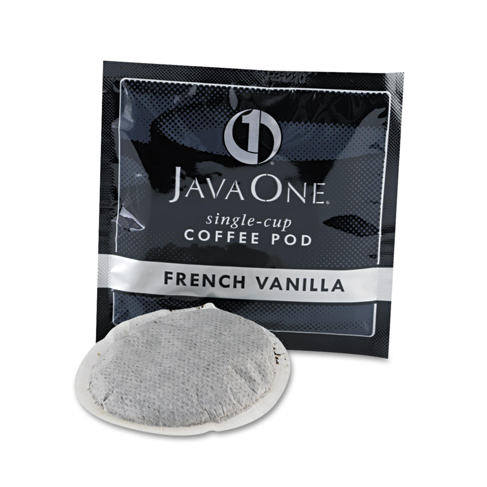 Java One JAV70400 Coffee Pods, French Vanilla, Single Cup, 14/Box