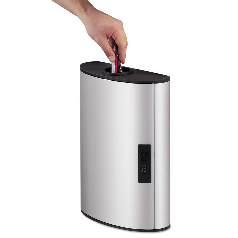 Durable DBL196823 Key Box Plus, 54-Key, Brushed Aluminum, Silver, 11 3/ ...