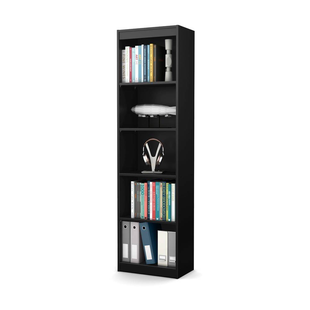 Narrow Bookcase 5 Shelf South Shore Axess 5-Shelf Narrow Bookcase ...