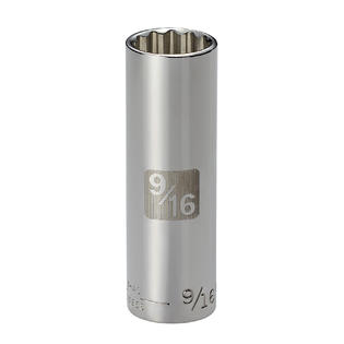 Craftsman 9/16" 3/8" Drive 12 pt. Easy-To-Read Deep Socket