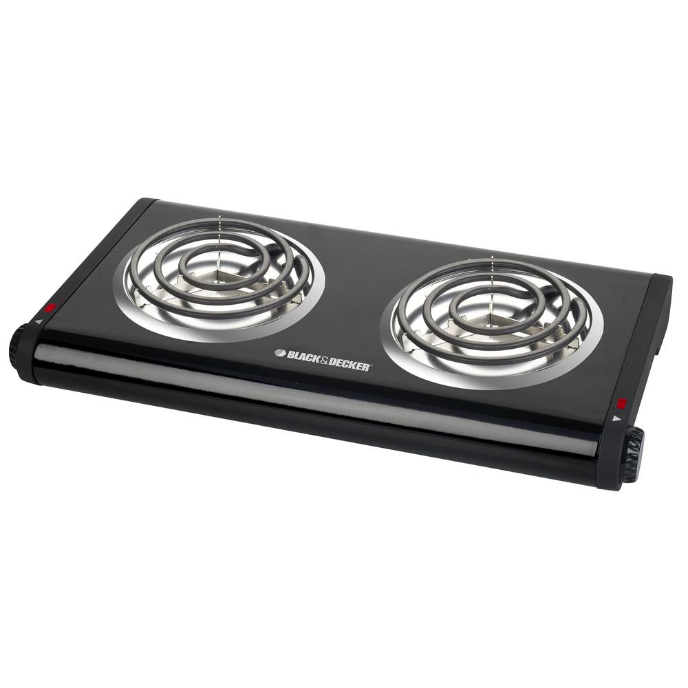 BLACK+DECKER DB1002B Double Electric Burner