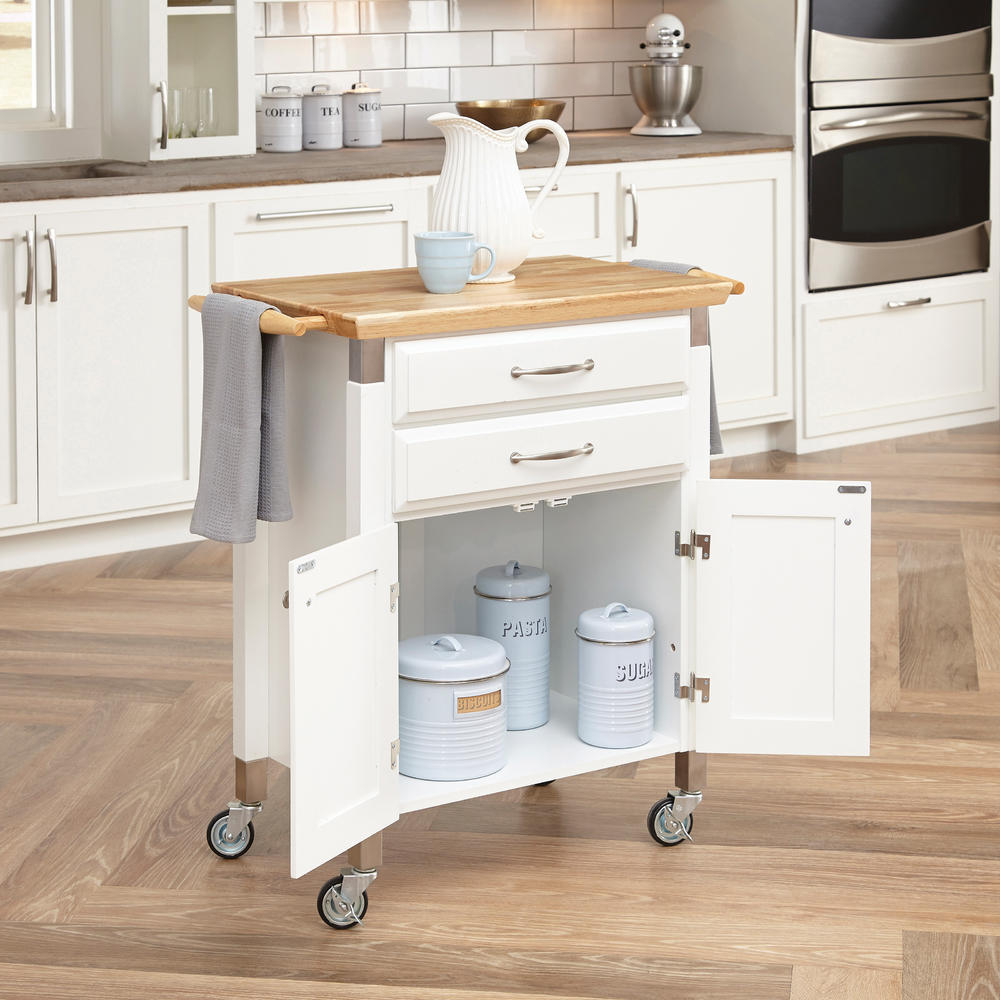 Dolly Madison 36"H x 31"W x 17-3/4"D Solid Wood Top Prep & Serve ...