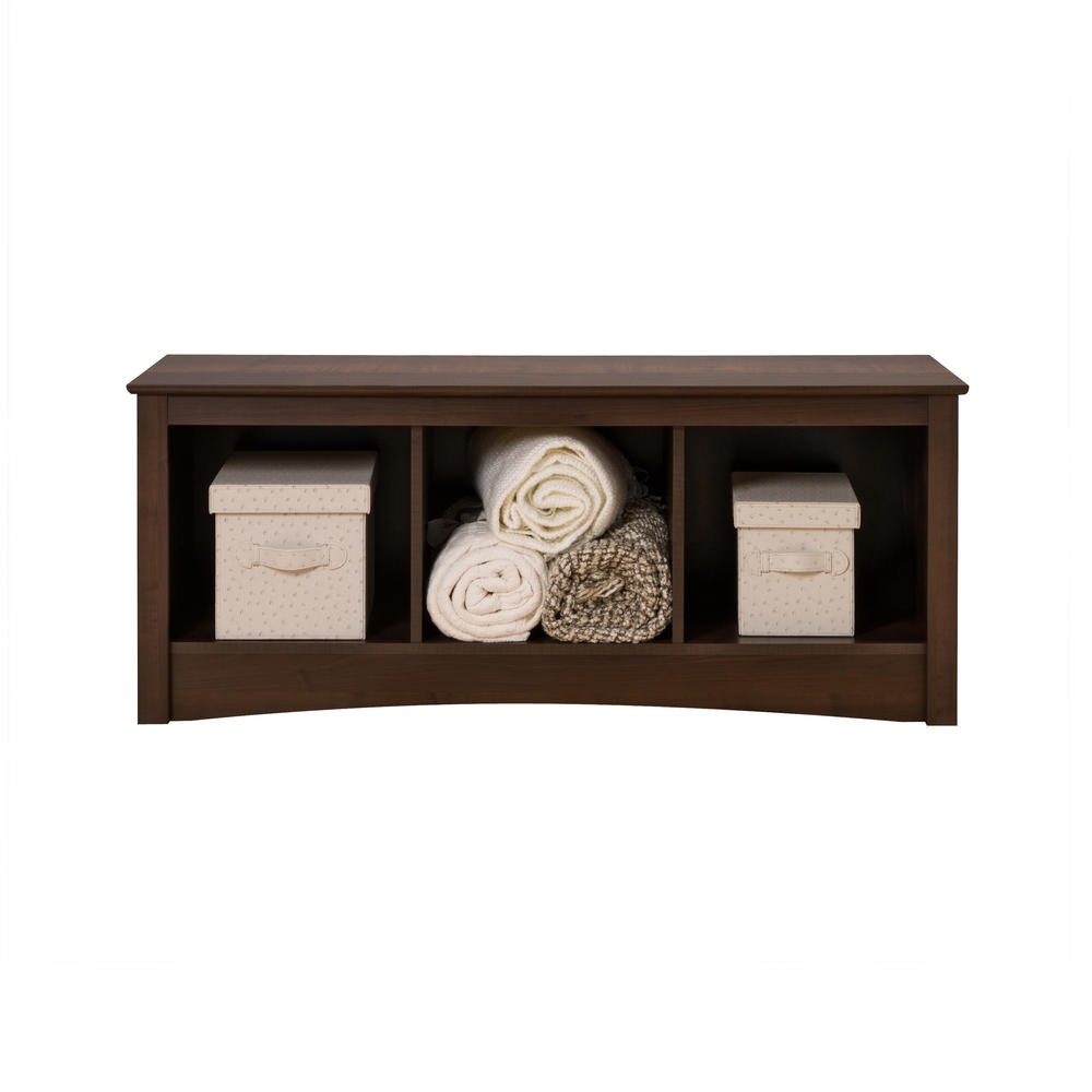 Prepac Espresso Cubbie Bench