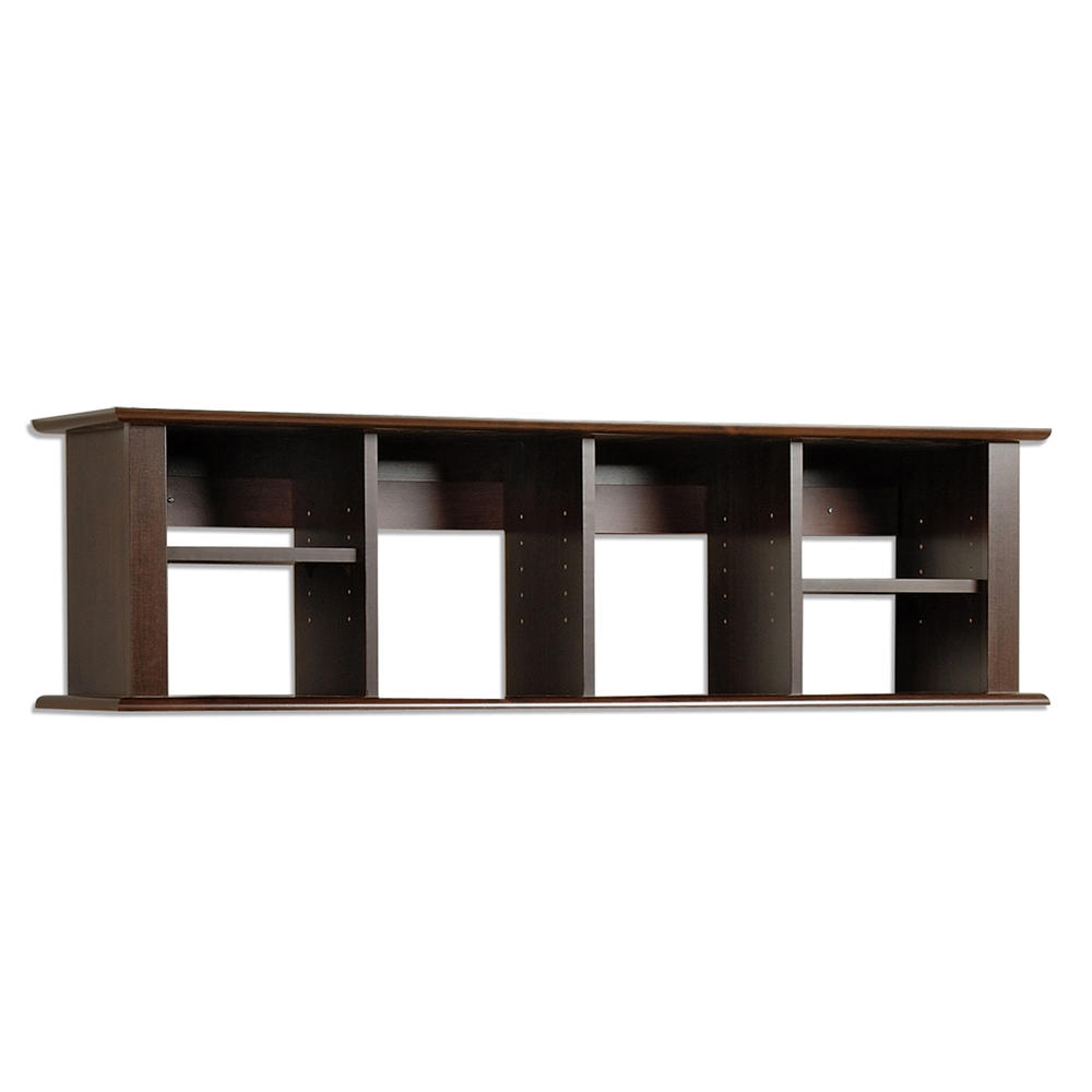 Prepac Espresso Wall Mounted Desk Hutch