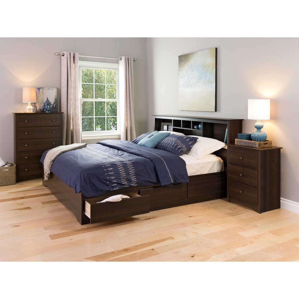 Prepac Fremont 3-drawer Tall Nightstand, Espresso