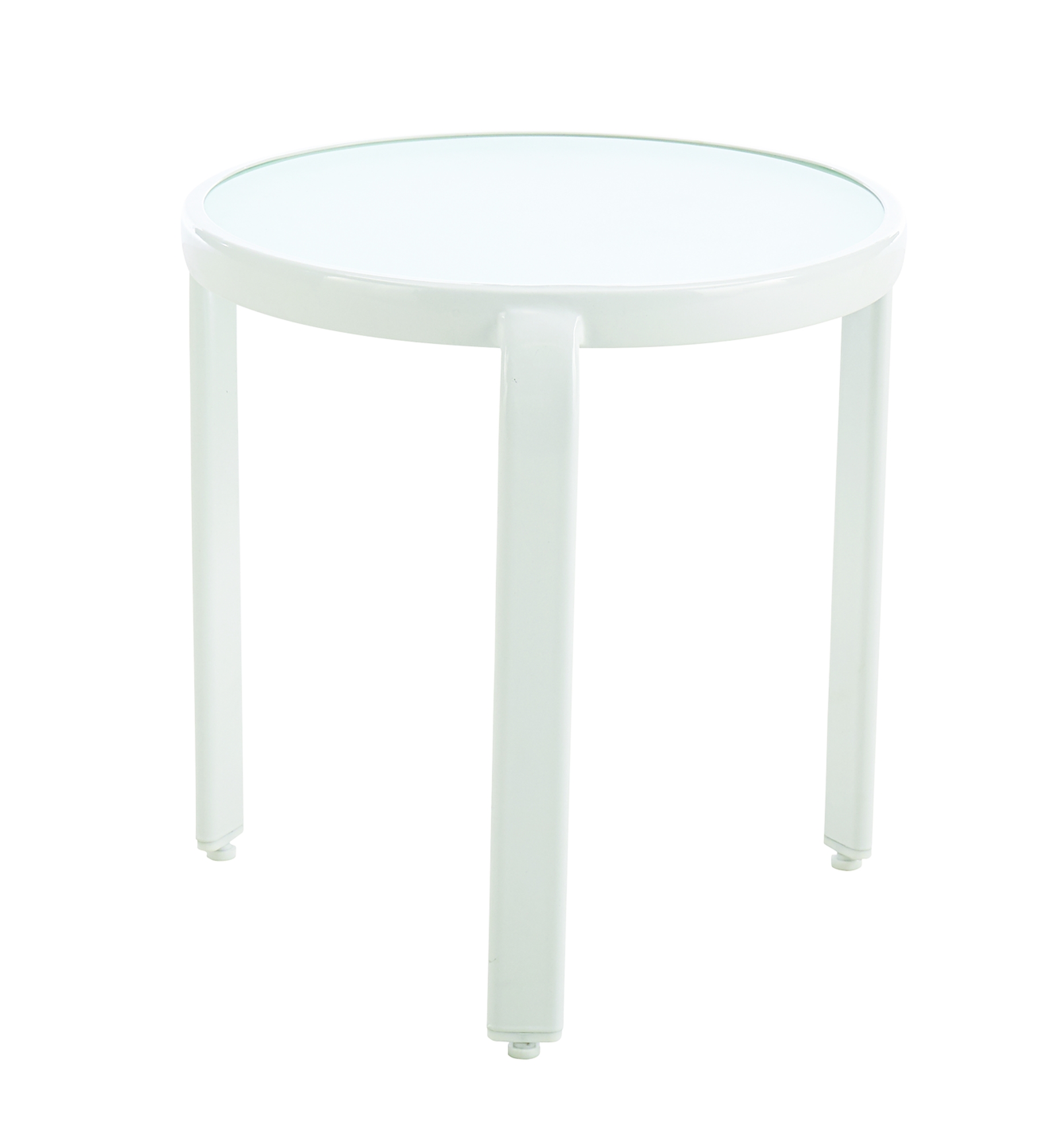 Essential Garden Coastal Bartlett Glass Side Table - White