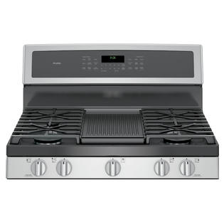GE Profile Series PGB960SEJSS 6.8 cu. ft. Freestanding Gas Range w ...