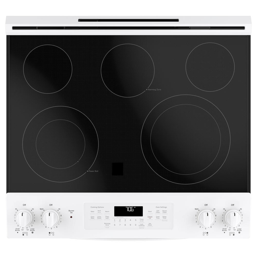 GE Appliances JS760DLWW 30" Slide-In Electric Convection Range - White