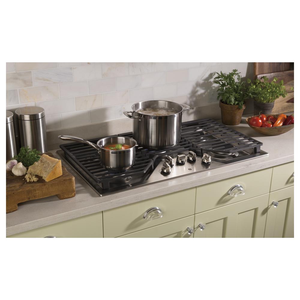 GE Appliances JGP5036SLSS 36" Built-In Gas Cooktop - Stainless Steel