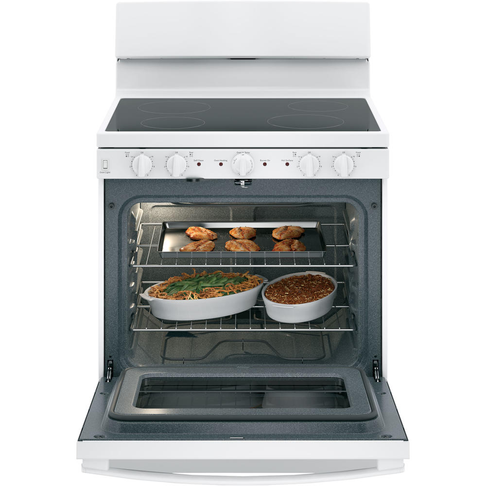 GE Appliances JB480DMWW 30" Freestanding Electric Radiant Range - White
