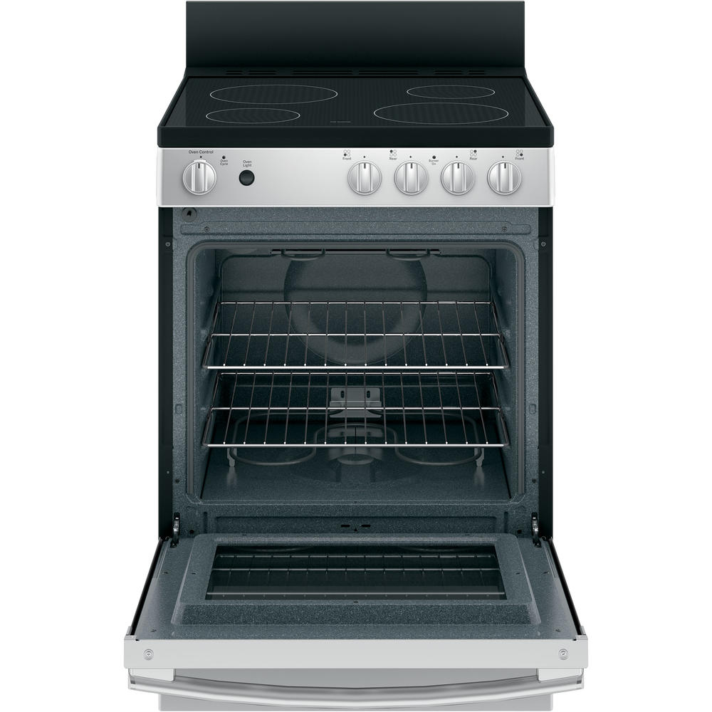GE Appliances JAS640RMSS 24" Free-Standing Electric Range with Steam ...