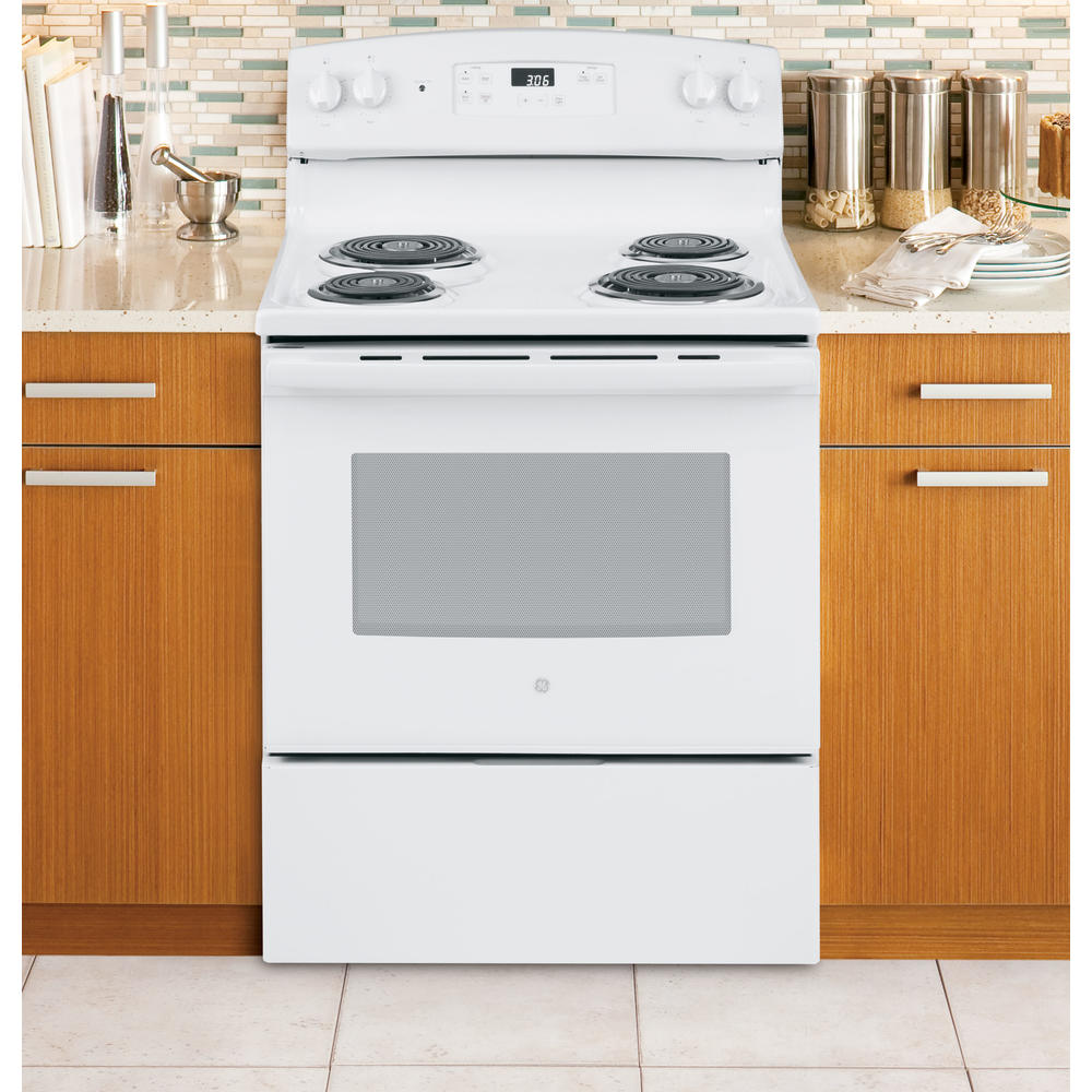 GE Appliances JBS360DMWW 30" Free-Standing Electric Range - White