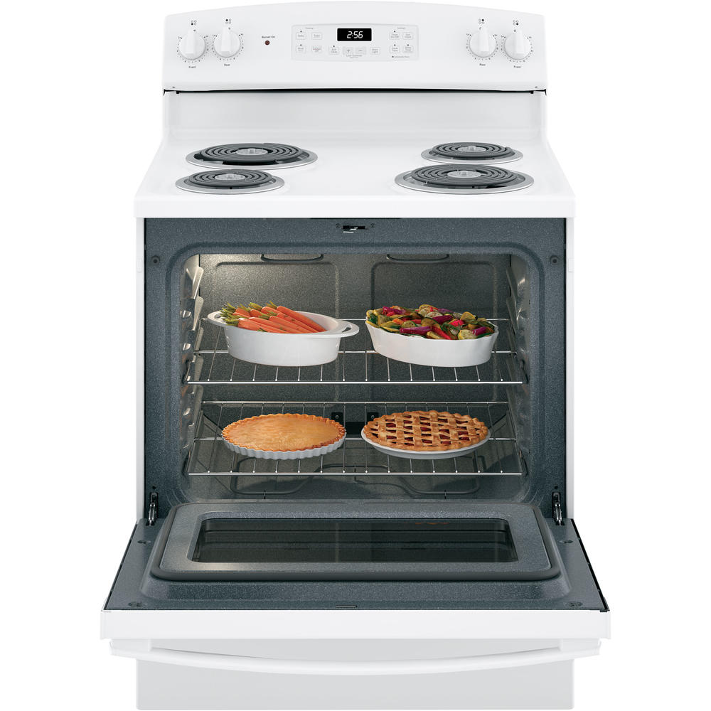 GE Appliances JB256DMWW 30" Free-Standing Electric Range - White