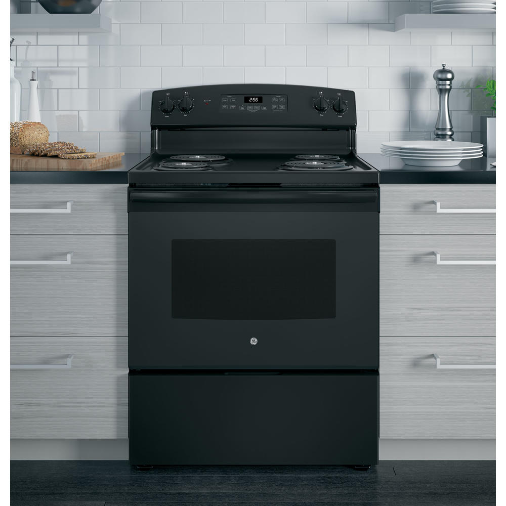GE Appliances JB256DMBB 30" Free-Standing Electric Range - Black