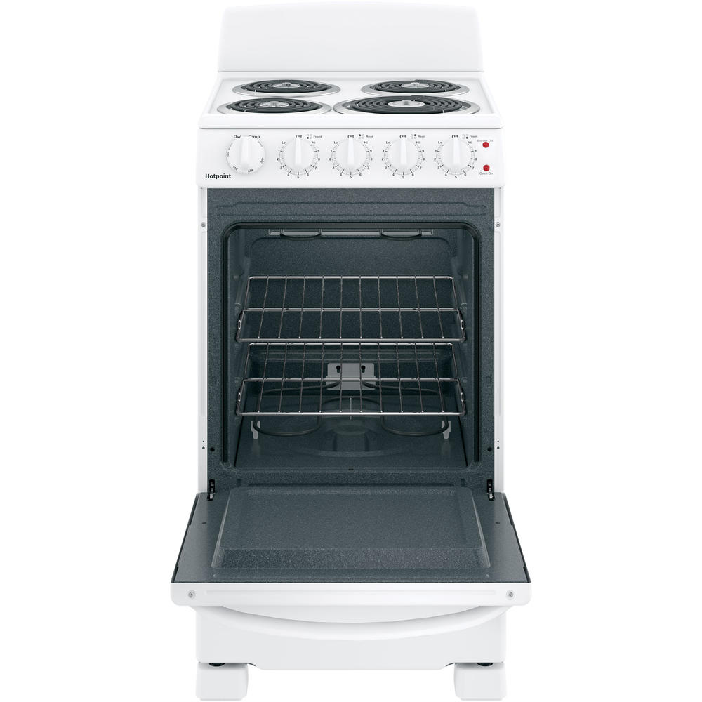Hotpoint RAS200DMWW 20" Free-Standing Front-Control Electric Range - White