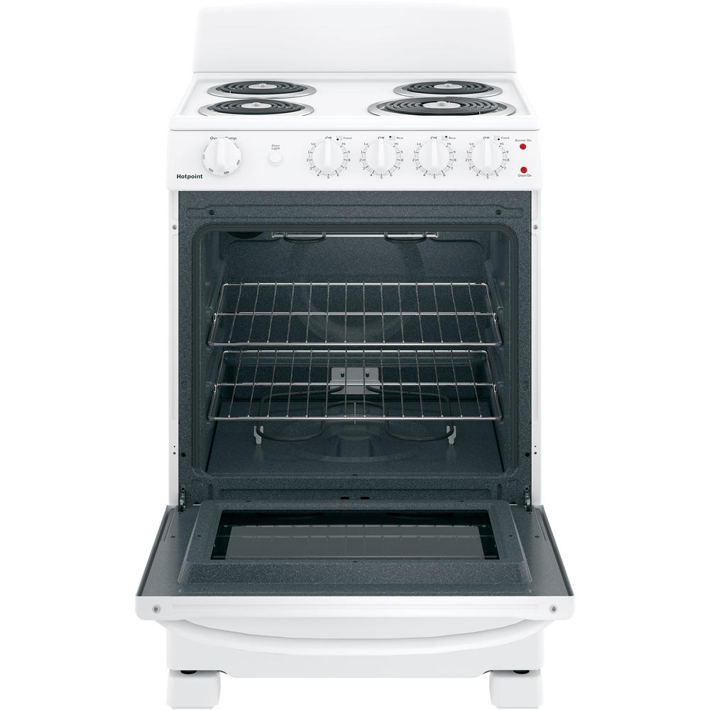 Hotpoint RAS300DMWW 24" Free-Standing Front-Control Electric Range - White