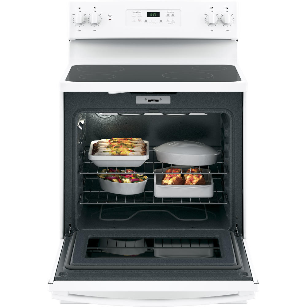 GE Appliances JB625DKWW 30" Freestanding Electric Range - White